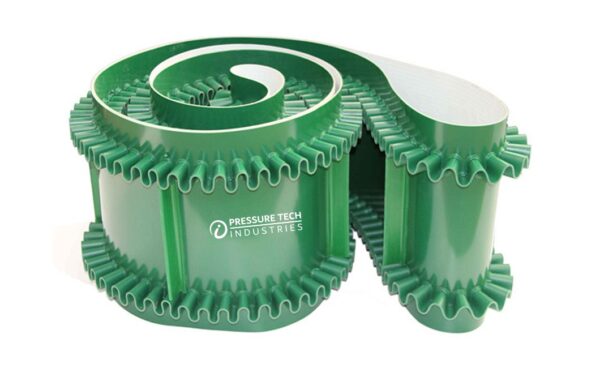 Ultrasonically Welded Sidewall Cleated Conveyor Belt – Pressure Tech